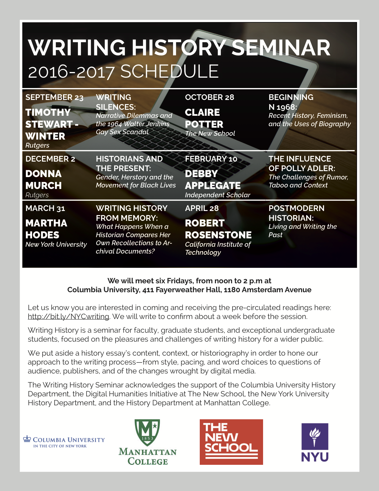 Poster – Writing History Seminar